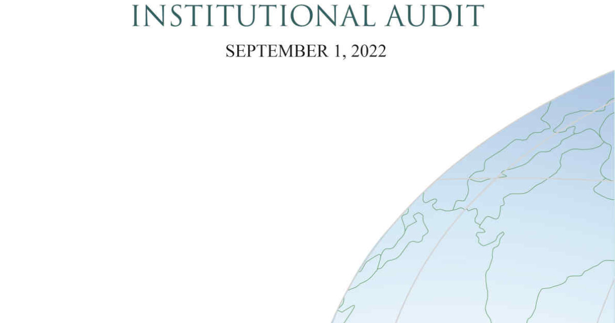 MQA - Guidelines for Institutional Audit